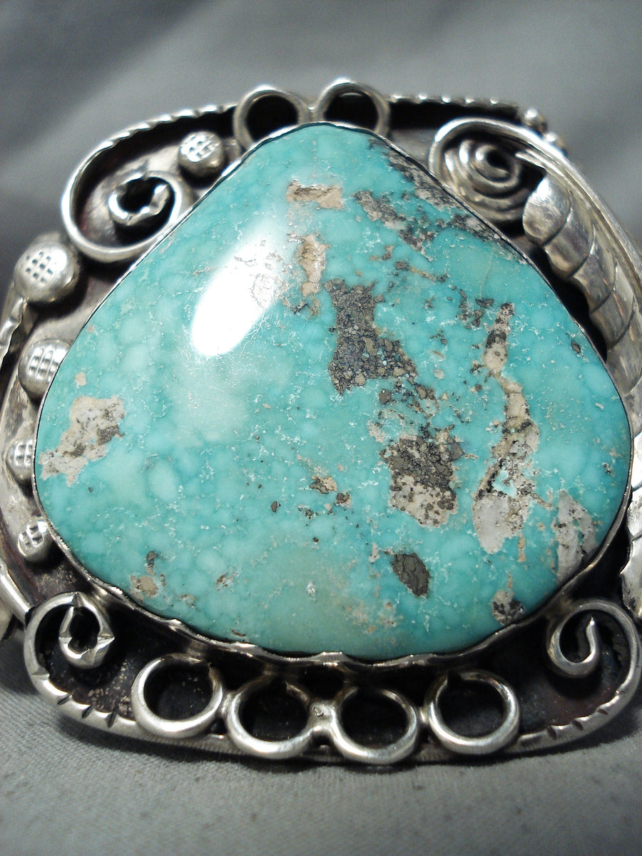 Mongo Vintage Native American Navajo Easter Blue Turquoise Sterling Si ...