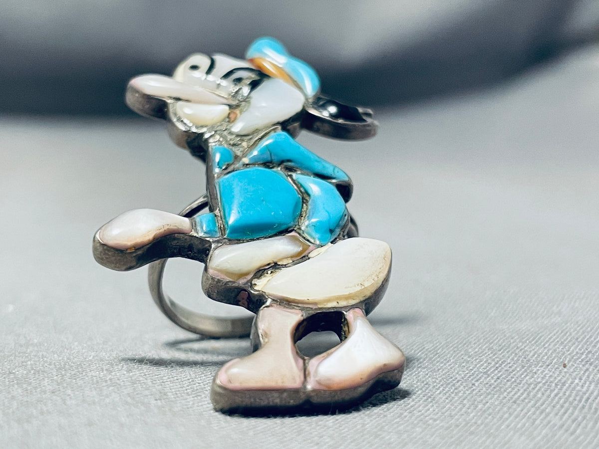 Native American Extremely Rare Old Vintage Navajo Donald Duck Turquois ...