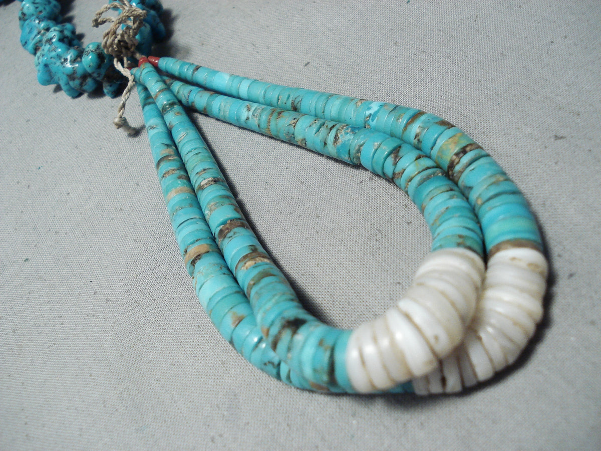 Outstanding Vintage Native American Navajo Old Kingman Royston Turquoi ...