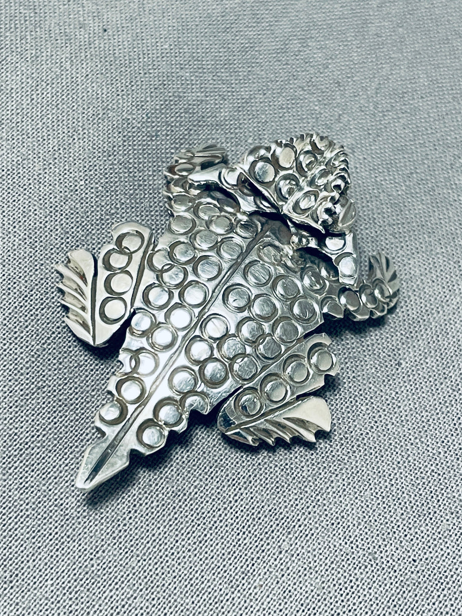 Phenomenal Native American Navajo Handcarved Sterling Silver Toad Ben ...