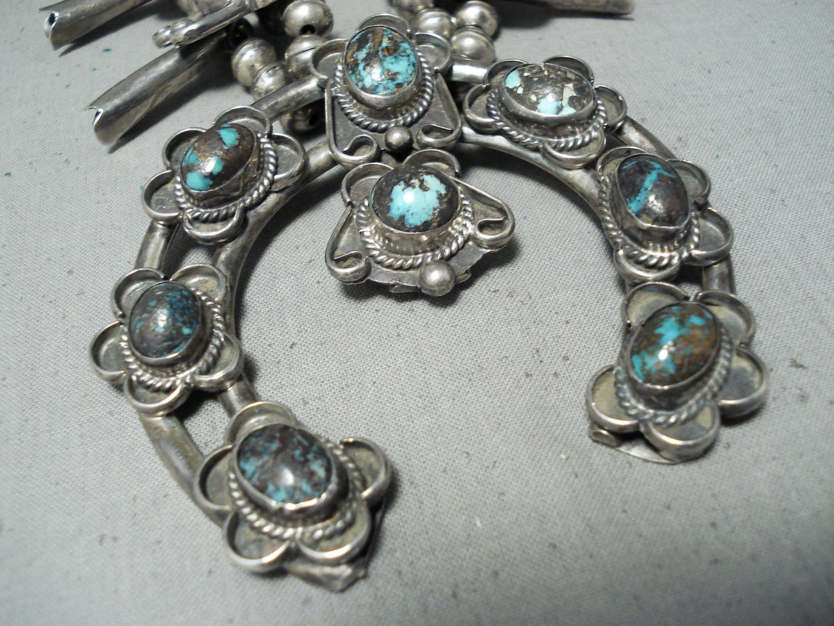 Rare Bisbee Turquoise Vintage Native American Navajo Sterling Silver S ...