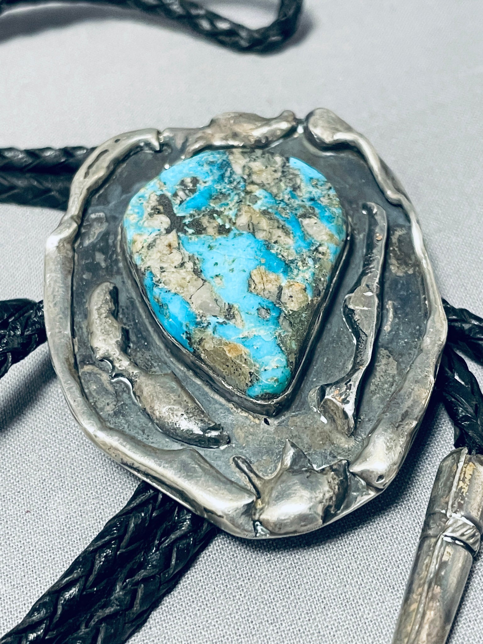 Rare Gilbert Turquoise Vintage Native American Navajo Sterling Silver ...