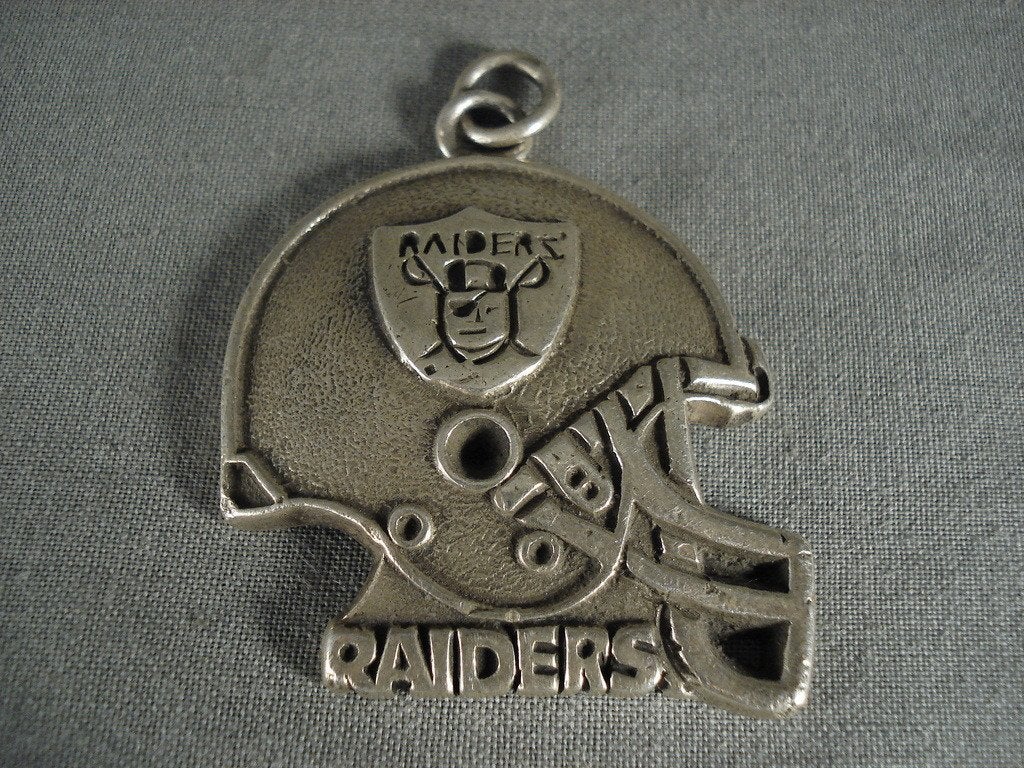 Rare Vintage Navajo Raiders Native American Jewelry Silver Football Pe ...