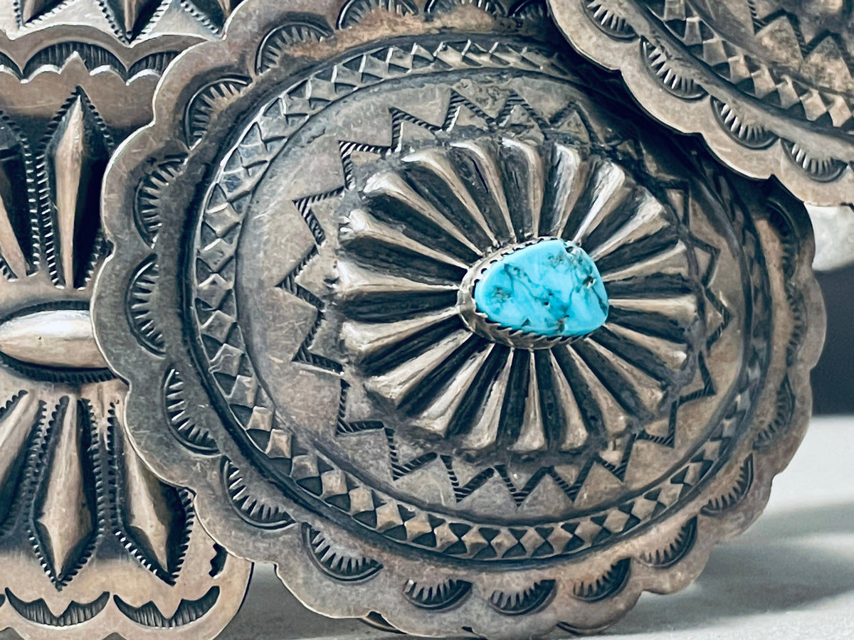 Signed Len Adakai Turquoise Vintage Native American Navajo Sterling Si ...