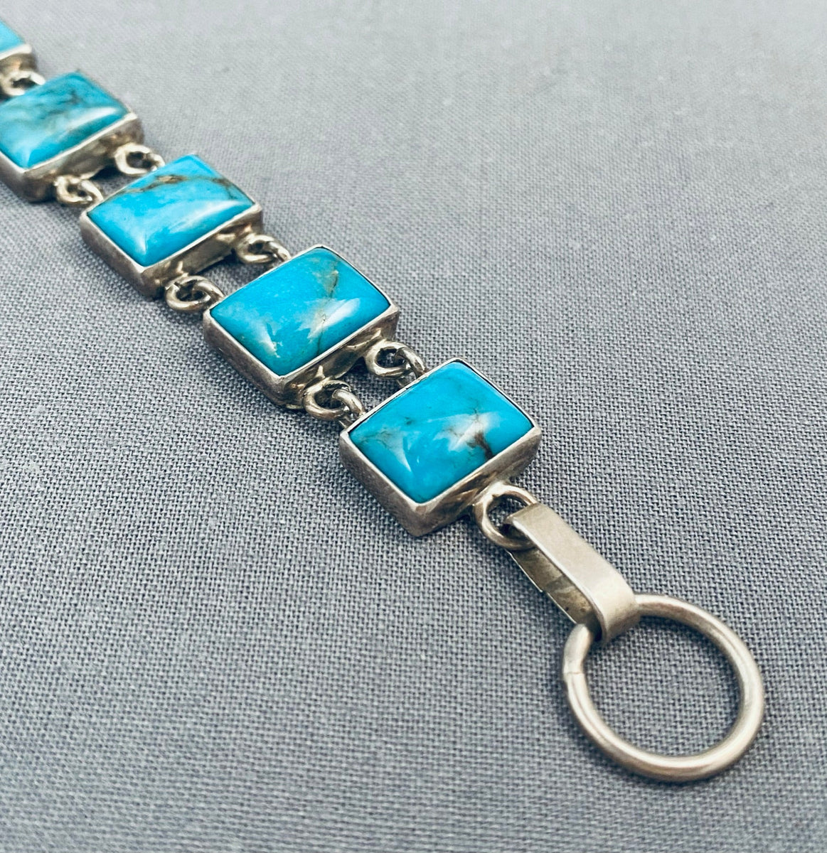 Superb Vintage Native American Navajo Old Kingman Turquoise Sterling S ...