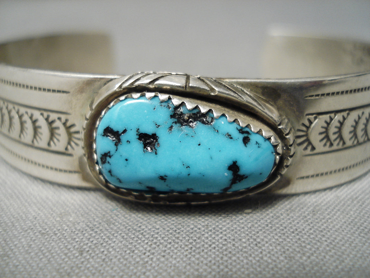 Important Vintage Native American Navajo Verdy Jake Turquoise Sterling ...