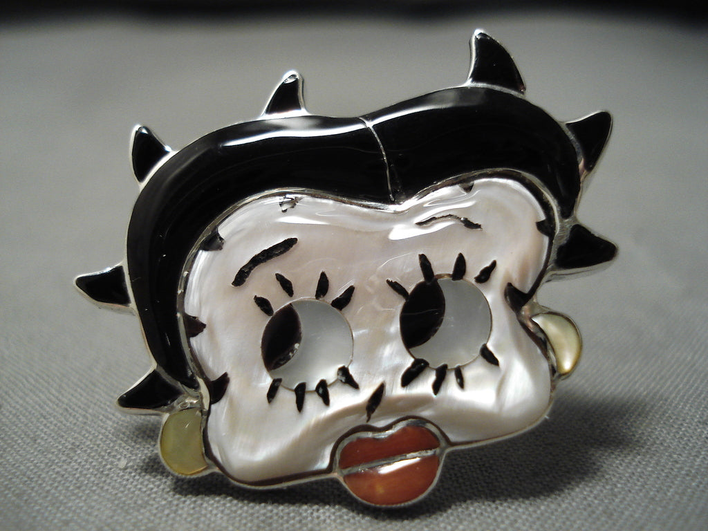Important Betty Boop Zuni Native American Sterling Silver Ring – Nativo ...