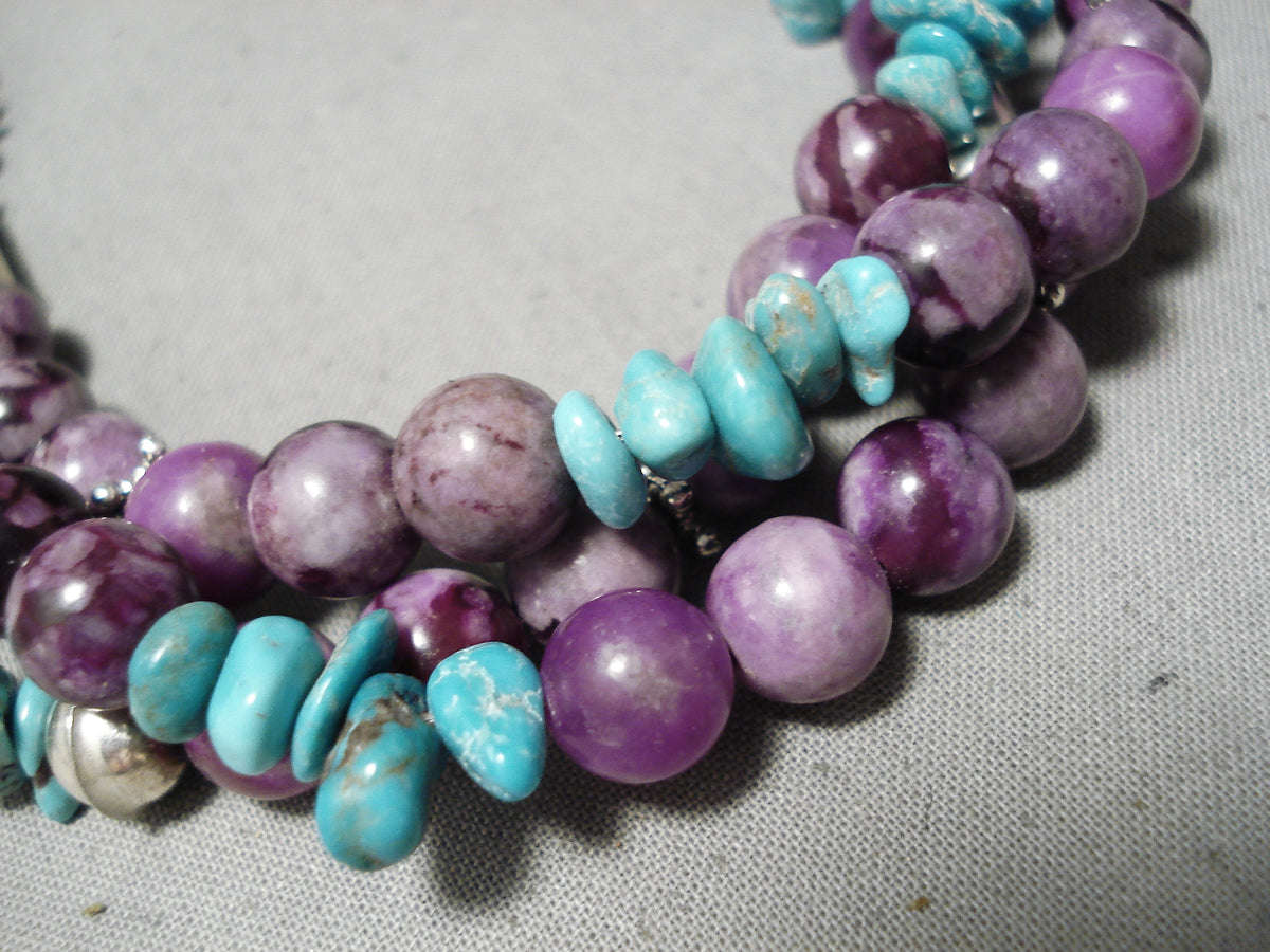 Beautiful Vintage Native American Navajo Singer Purple Stone Gold Ster ...