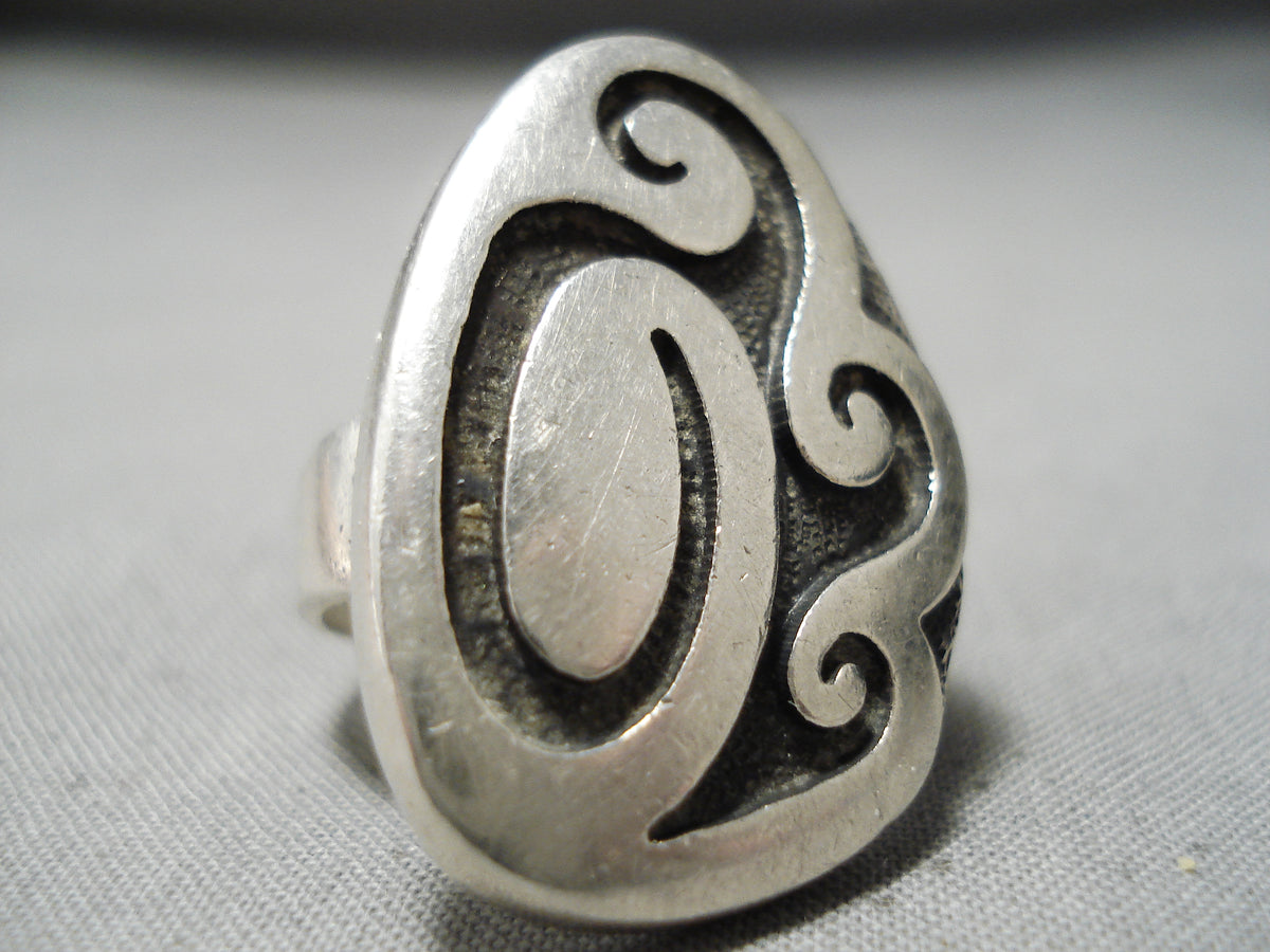 Expressive Vintage Hopi Sterling Silver Ring Old Native American ...
