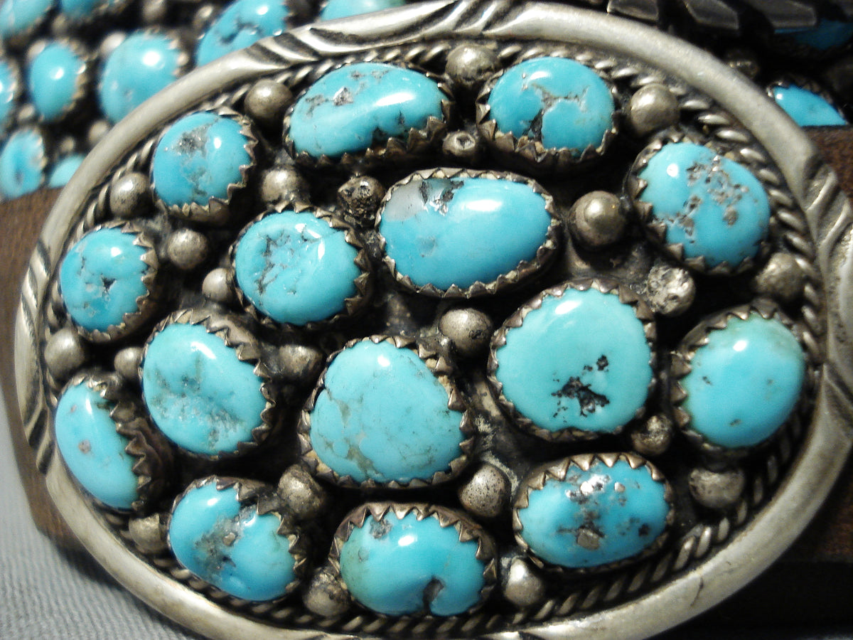 Important Tom Moore Vintage Native American Navajo Turquoise Sterling ...