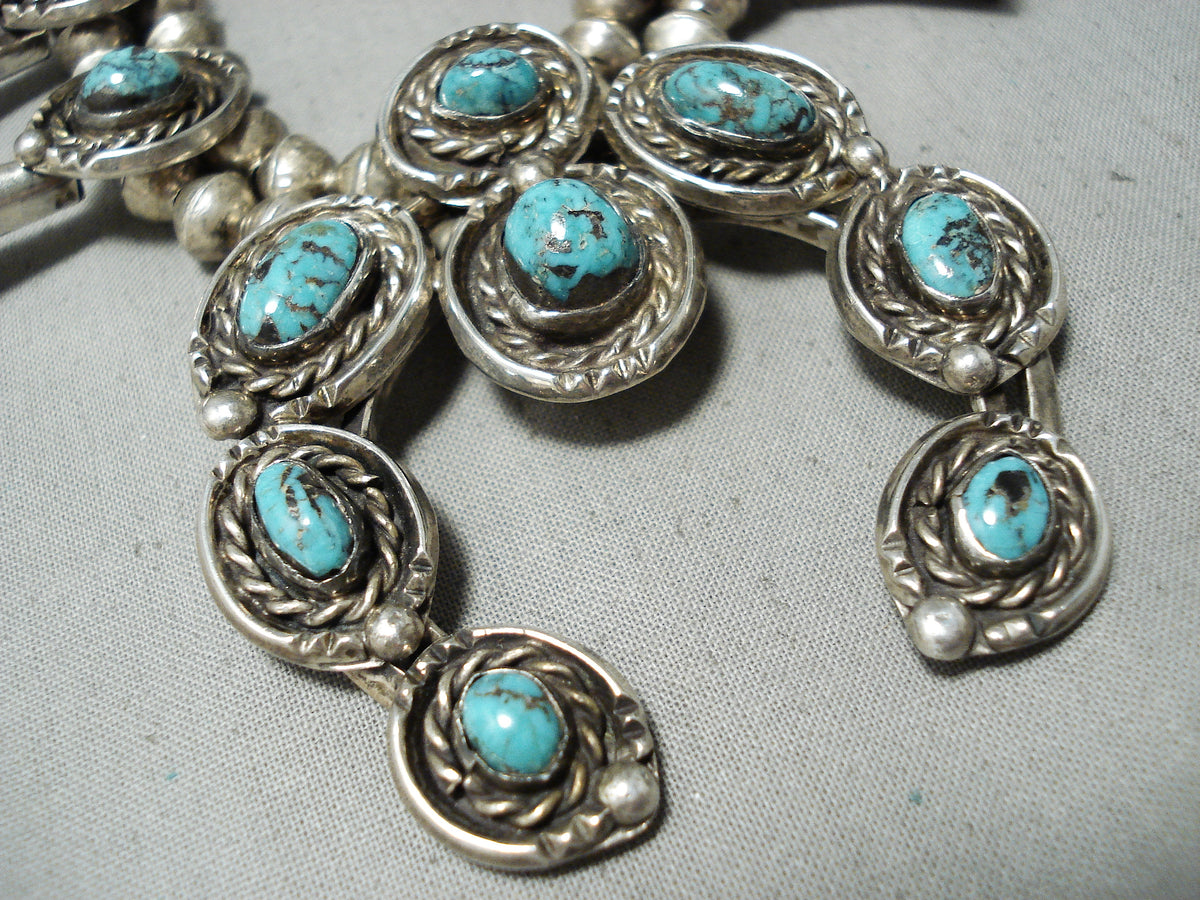 Rare Bisbee Turquoise Vintage Native American Navajo Sterling Silver S ...