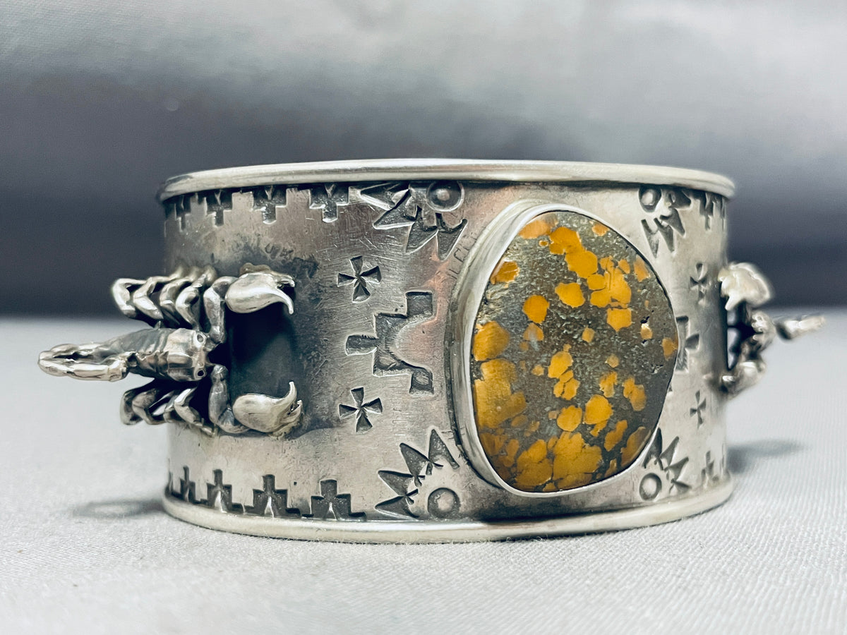 Astounding San Felipe Honeybee Jasper Sterling Silver Scorpion Bracele ...