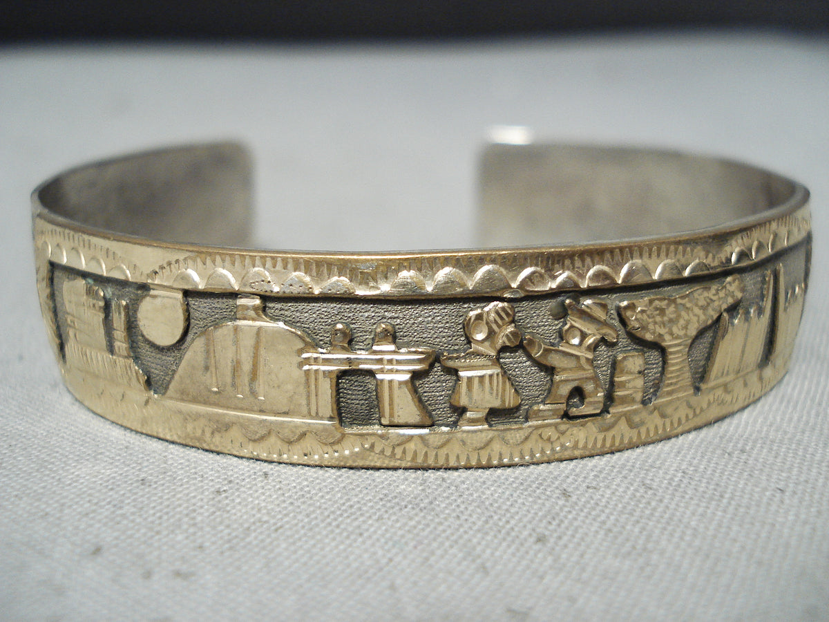 Randall Begay Vintage Native American Navajo Sterling Silver Gold Fill ...