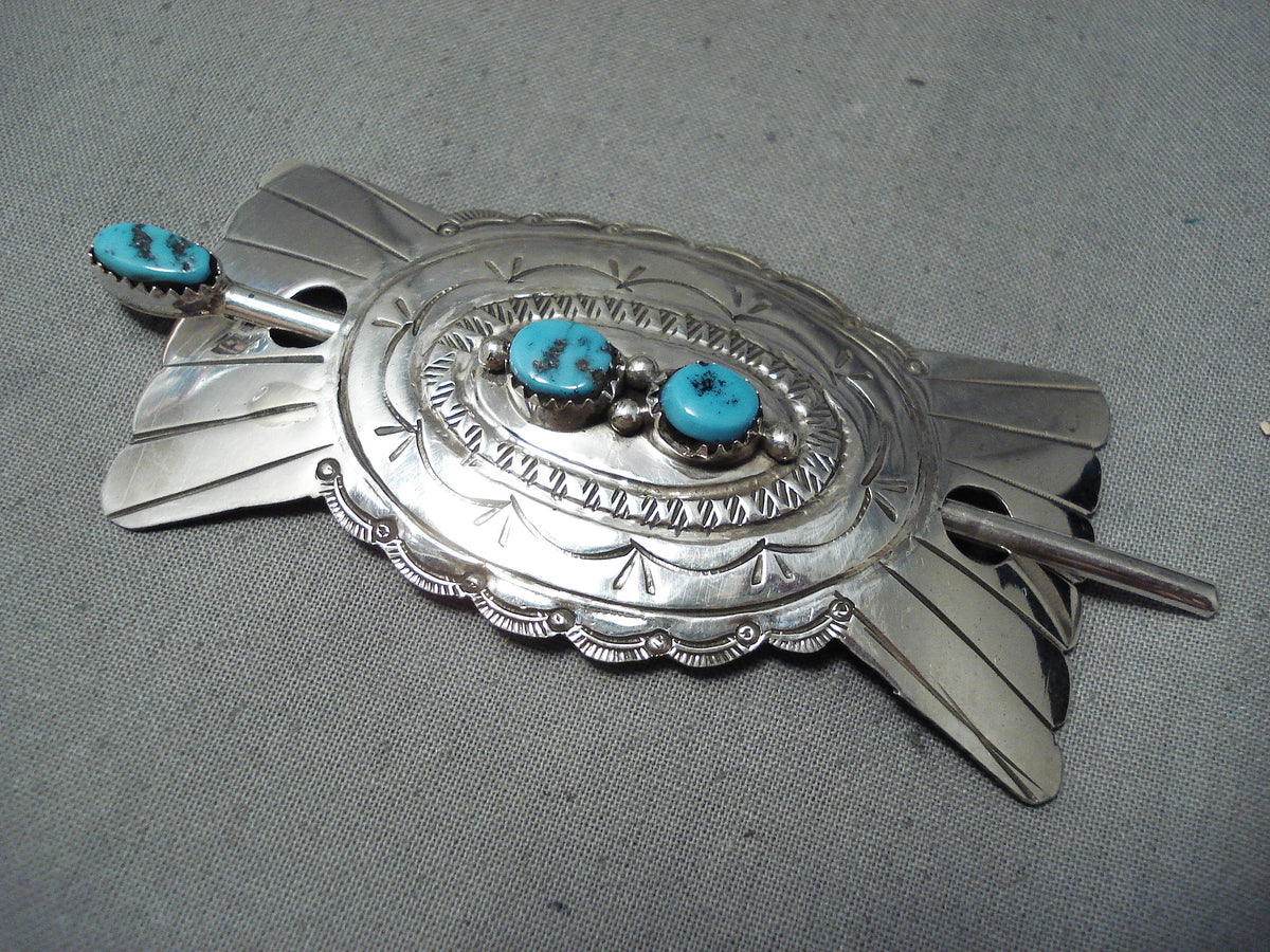 Tso Family Native American Navajo Old Kingman Turquoise Sterling Silve ...