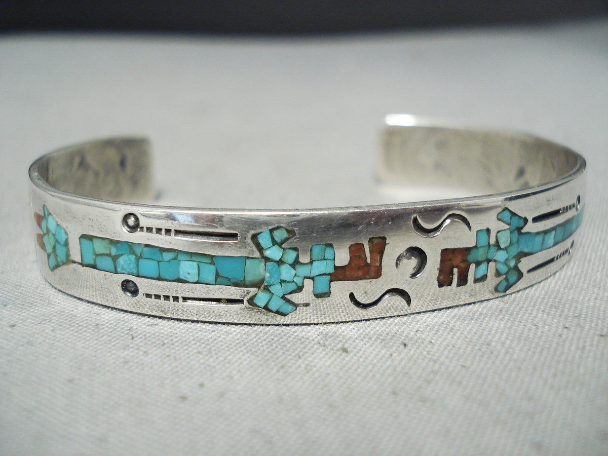 One Of Oldest Vintage Native American Navajo Thomas Singer Turquoise S ...
