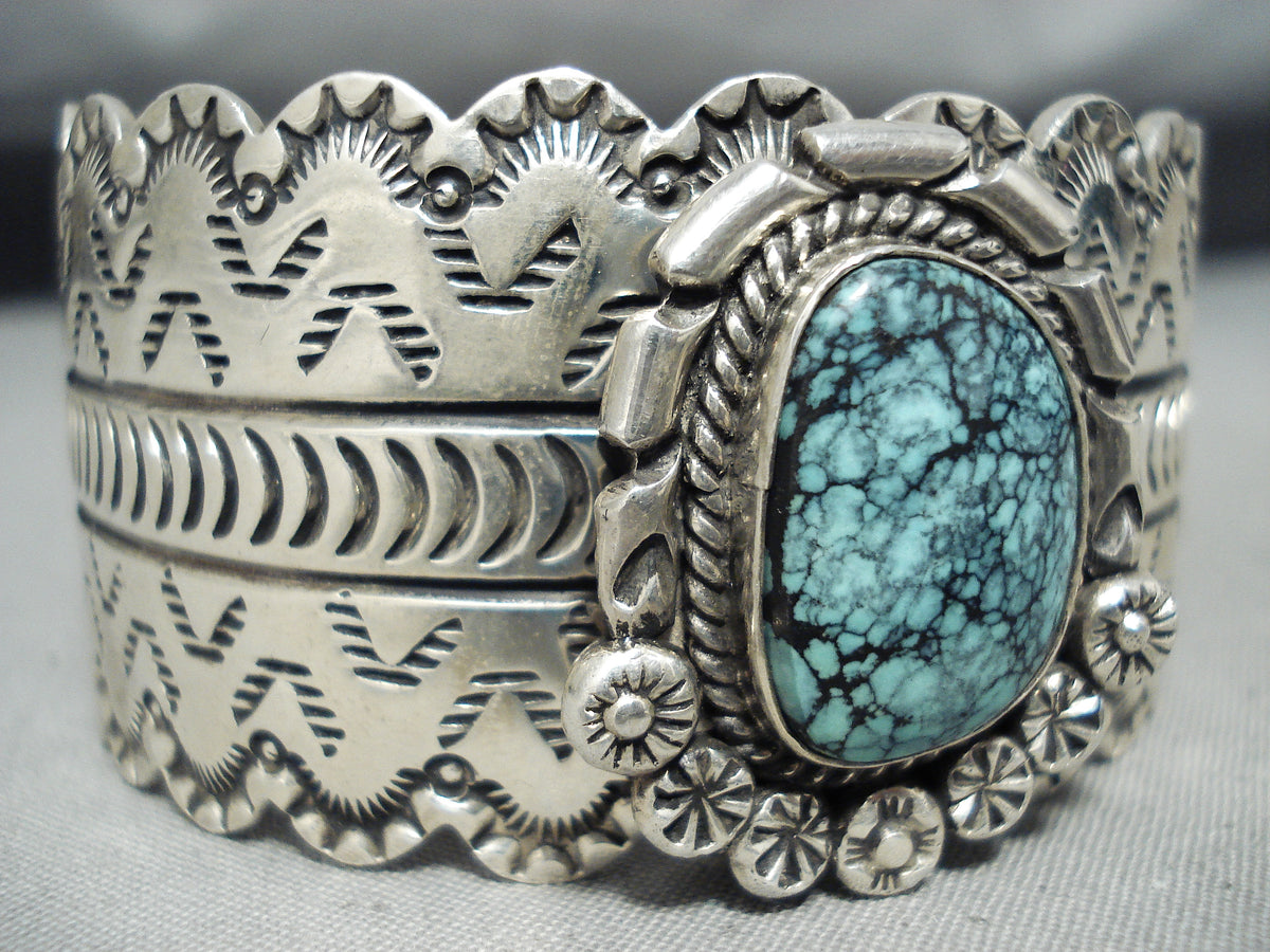 Important Bob Yellowhorse Vintage Native American Navajo Sterling Silv ...