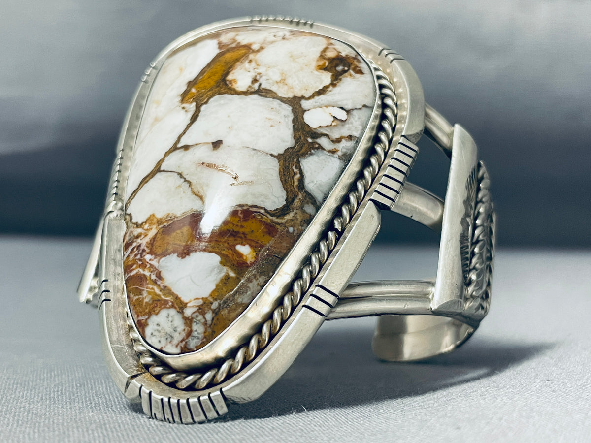 The Best Jo Tso White Agate Vintage Native American Navajo Sterling Si ...