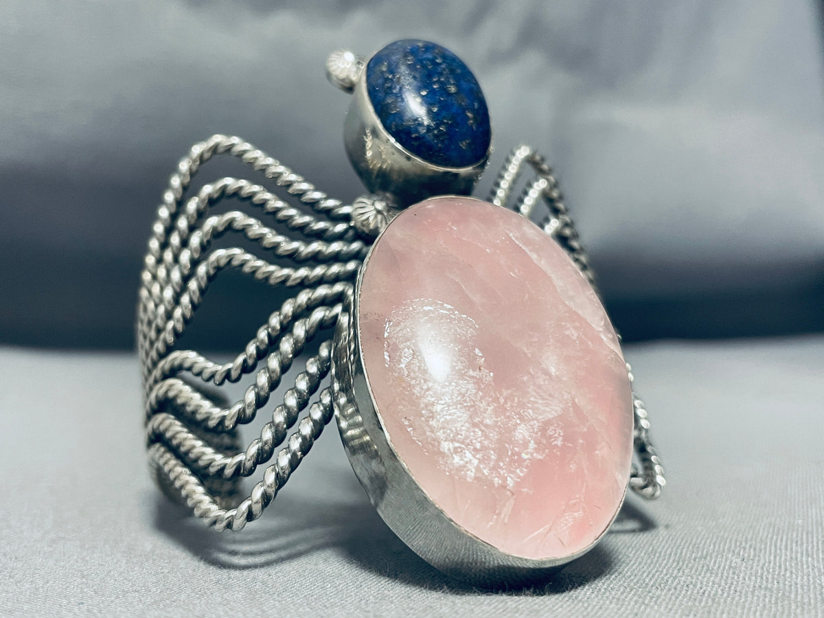 Colossal Bug Vintage Native American Navajo Sterling Silver Lapis Brac ...