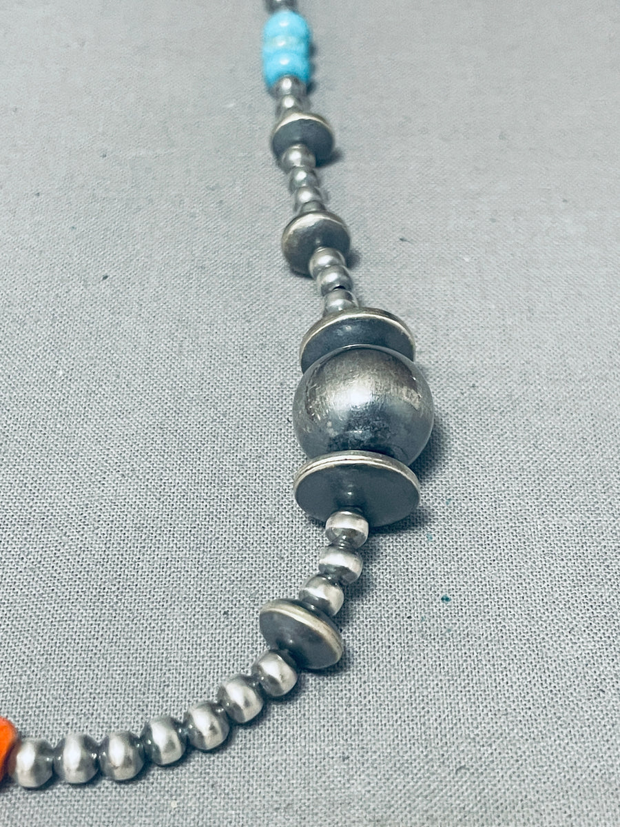 One Of The Most Unique Turquoise Ball Spiny Oyster Sterling Silver Nec ...