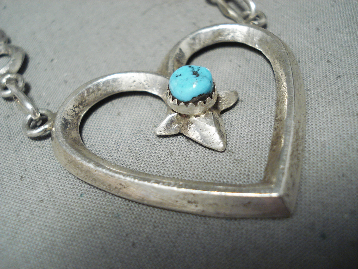 Important Bitsoi Family Native American Navajo Turquoise Sterling Silv ...