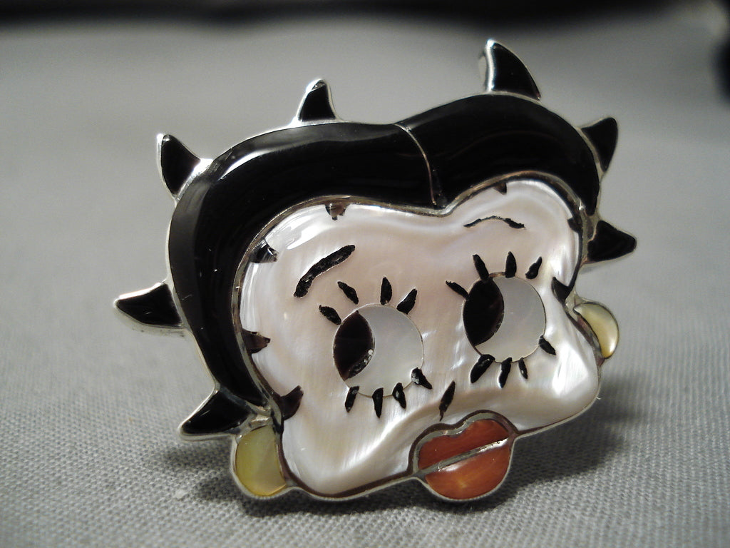 Important Betty Boop Zuni Native American Sterling Silver Ring – Nativo ...