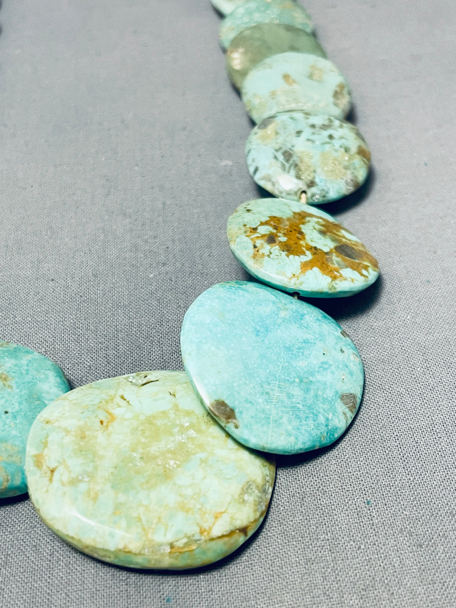Native American Gorgeous Santo Domingo Green Turquoise Giant Slabs Hei ...