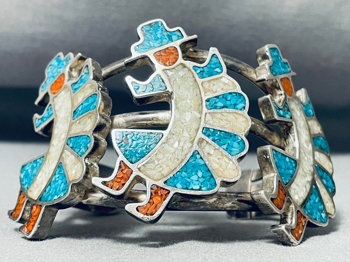 Native American The Best Kachina Chip Inlay Vintage Navajo Turquoise S ...