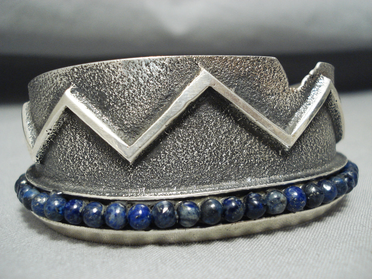 Native American Important Vintage Arron Anderson Lapis Sterling Silver ...