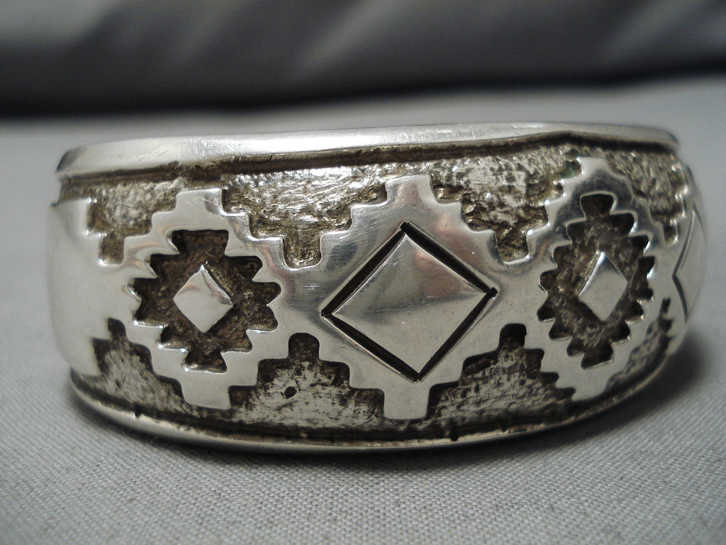 Native American Important Vintage Thick Tommy Jackson Sterling Silver ...