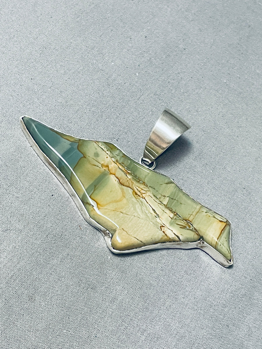 Extraordinary Native American Navajo Signed Agate Sterling Silver Colo ...