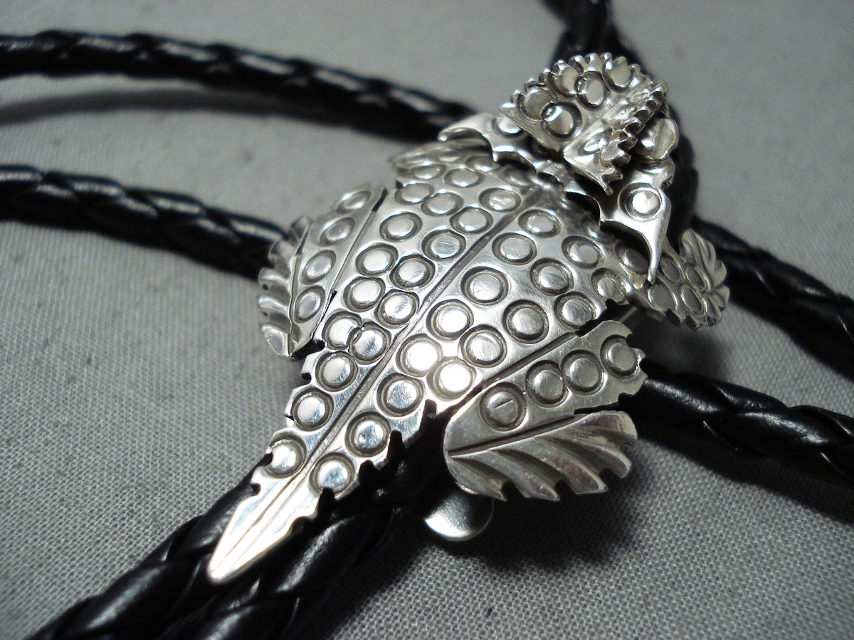Fantastic Navajo Sterling Silver Horney Toad Bolo Native American ...