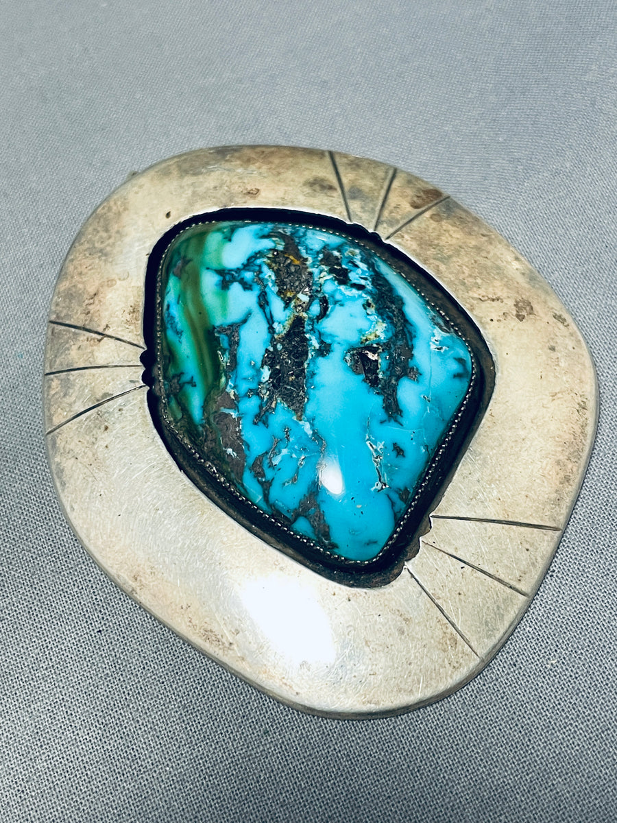 One Of The Largest Vintage Native American Navajo Godber Turquoise Ste ...