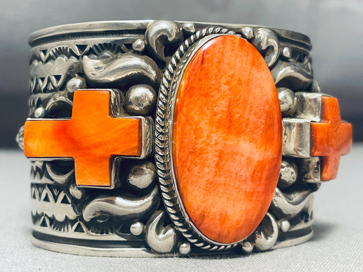 The Best Vintage Native American Navajo Shell Cross Sterling Silver Br ...