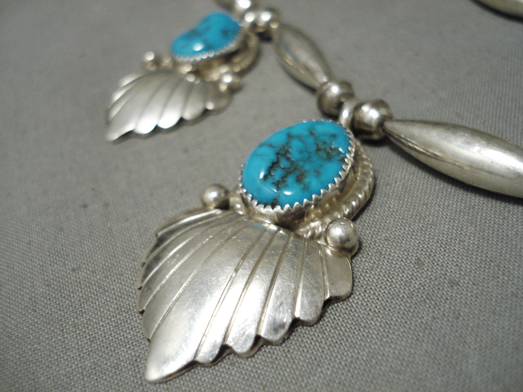 Important Vintage Native American Navajo Mike Perry Turquoise Sterling ...