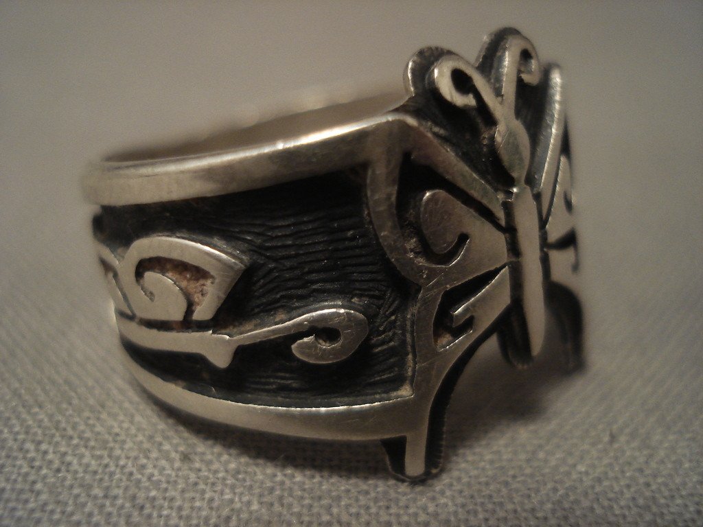 Famous Artist Vintage Hopi signature Design Native American Jewelry Si ...