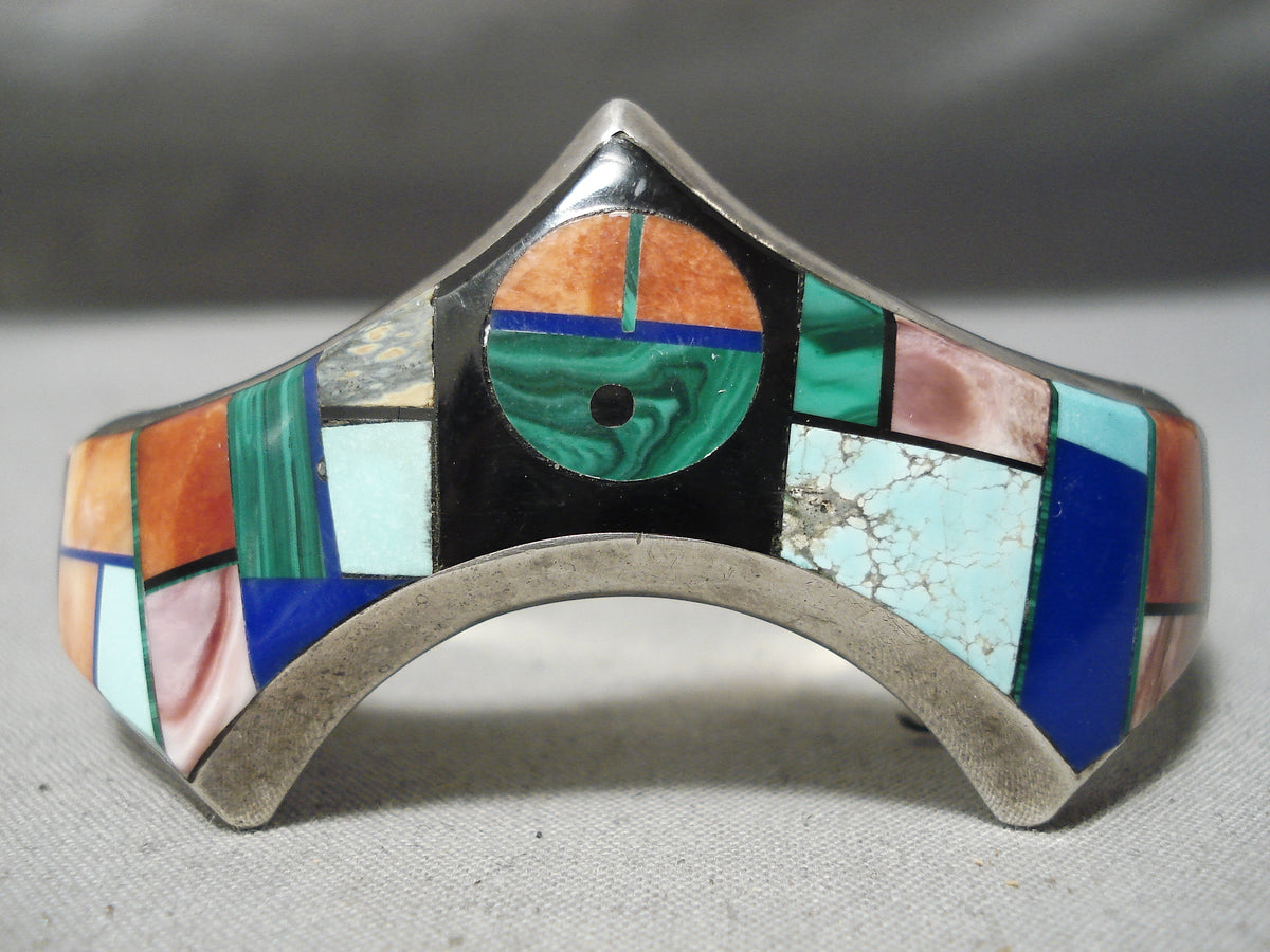 Important Vintage Native American Navajo Frank Yellowhorse Turquoise S ...