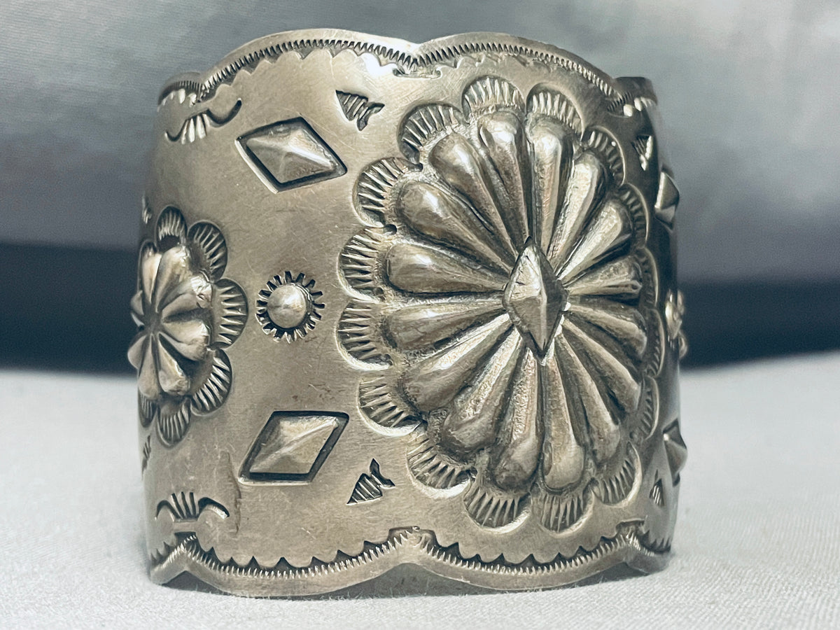 Powerful Hand Tooled Massive Vintage Native American Navajo Concho Ste ...