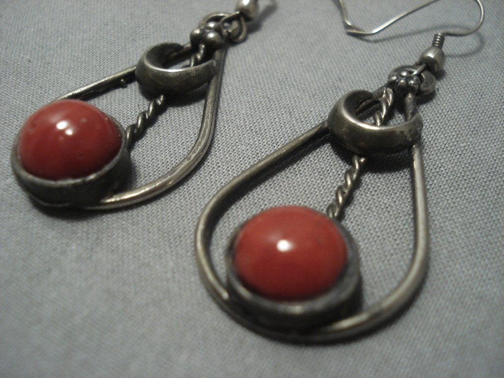 Half Moon Vintage Navajo Sterling Native American Jewelry Silver Earri ...