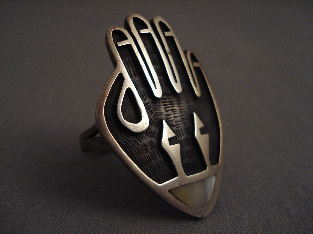 Huge Museum Vintage Hopi hand Native American Jewelry Silver Ring ...