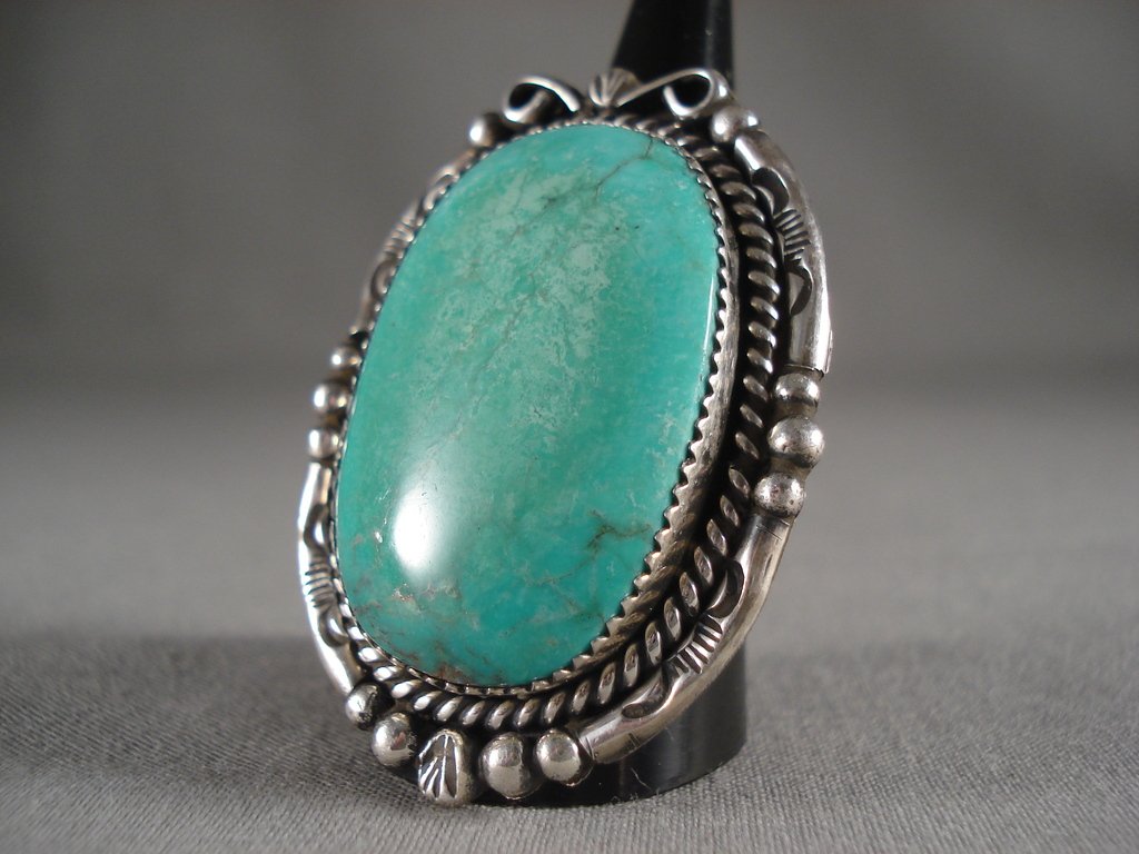 Huge Navajo Royston Turquoise Tso Family Native American Jewelry Silve ...