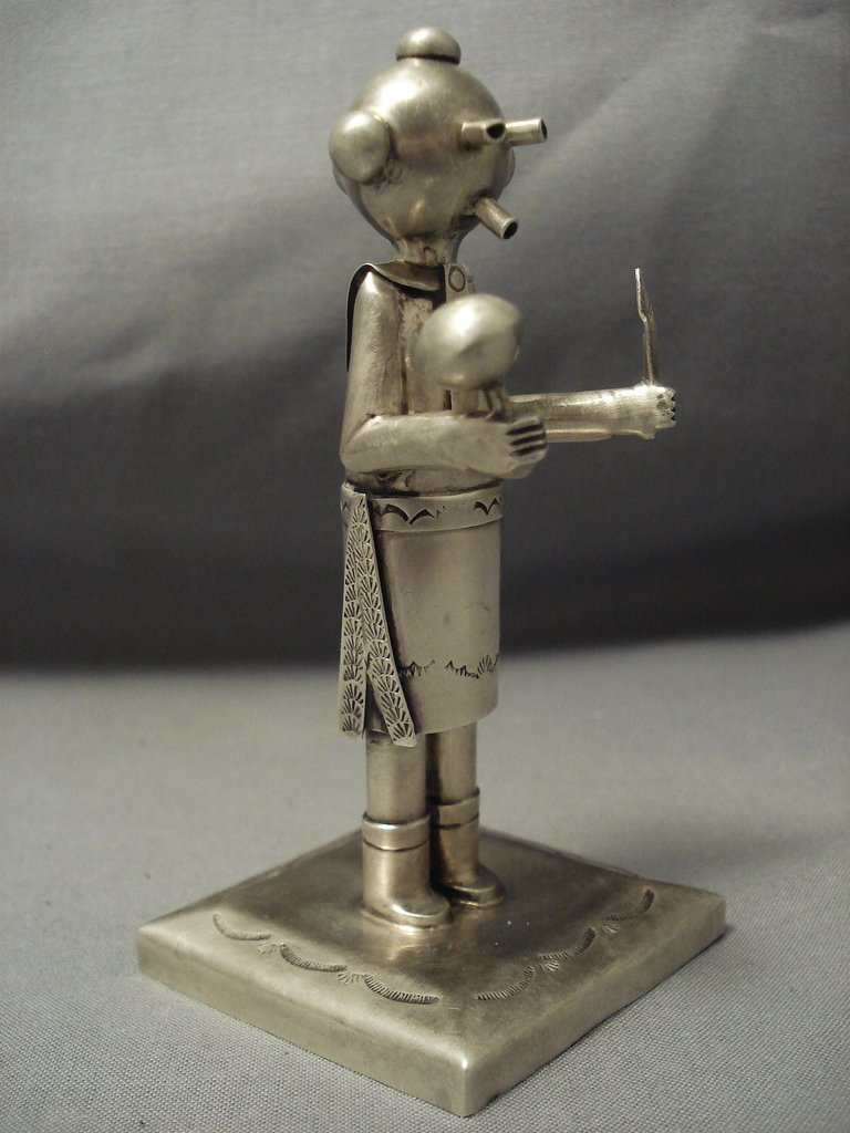 Huge Rare Vintage Navajo Sterling Native American Jewelry Silver Mudhe ...