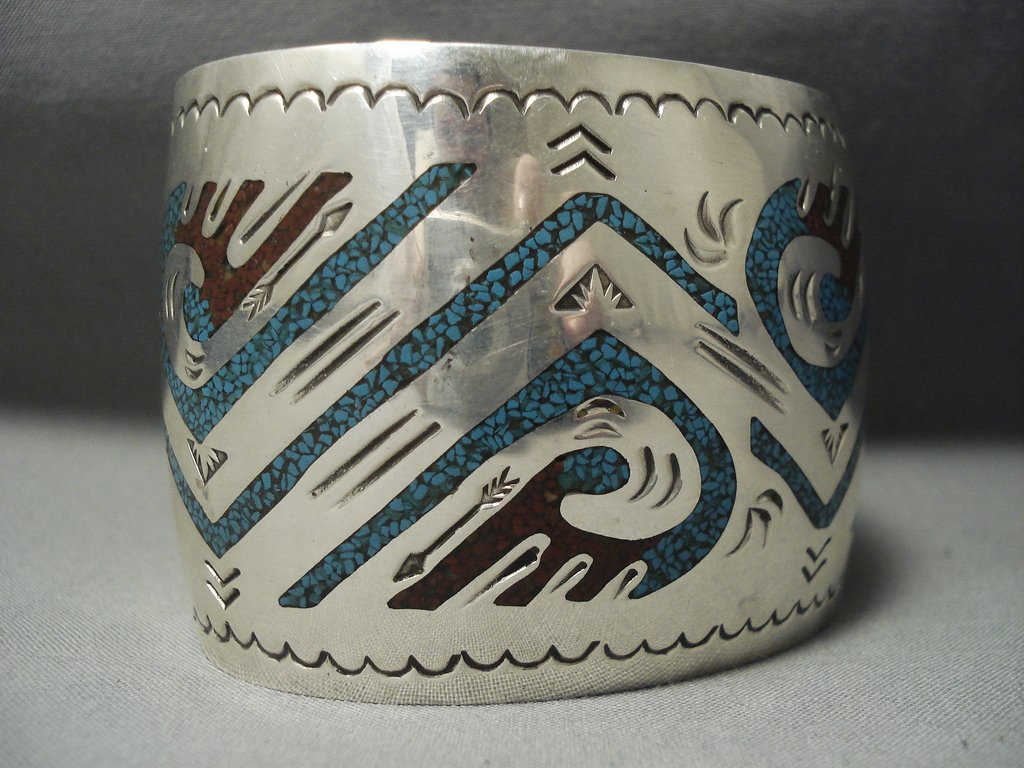 Huge Vintage Navajo Singer Family Turquoise Sterling Native American J ...
