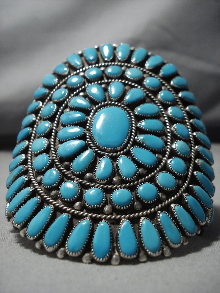 Important Vintage Native American Jewelry Navajo Larry Moses Begay Tur ...