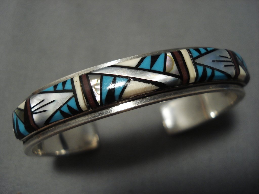 Important Vintage Native American Jewelry Navajo Tommy Jackson Turquoi ...