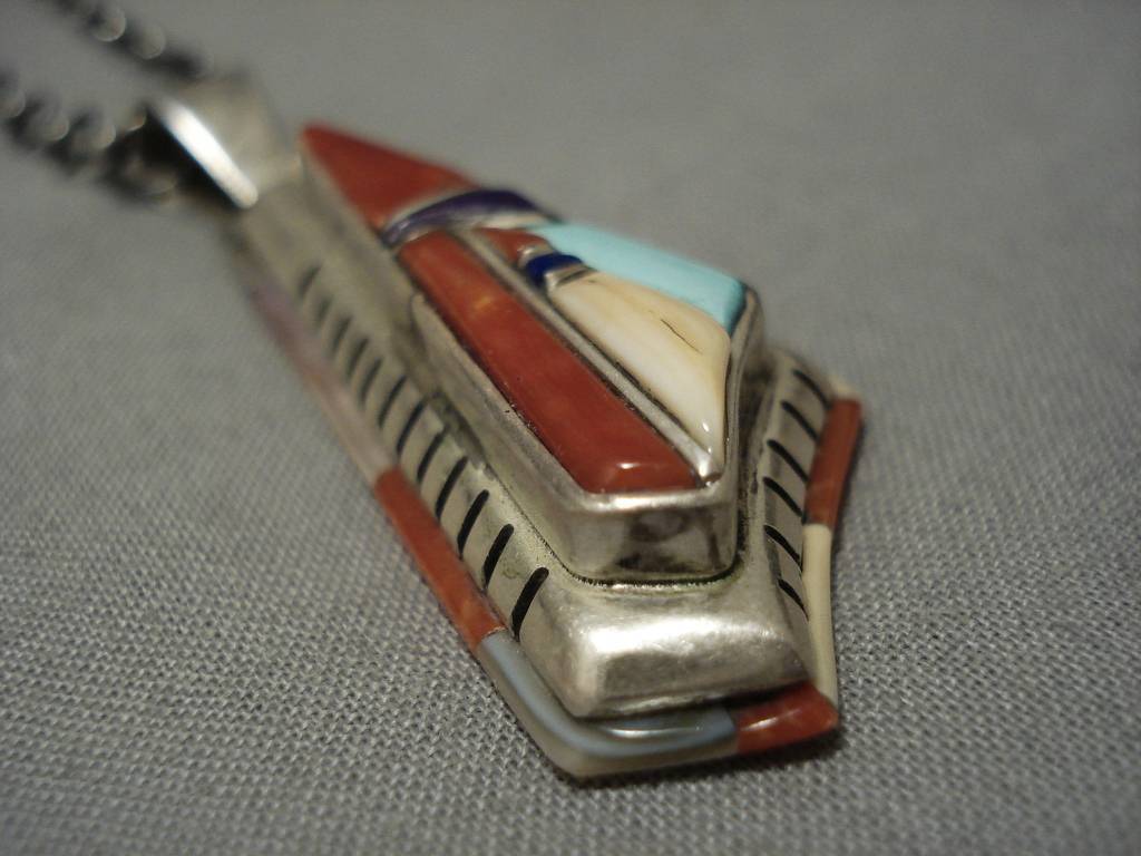 Important Vintage Native American Navajo David Tune Sterling Silver Tu ...