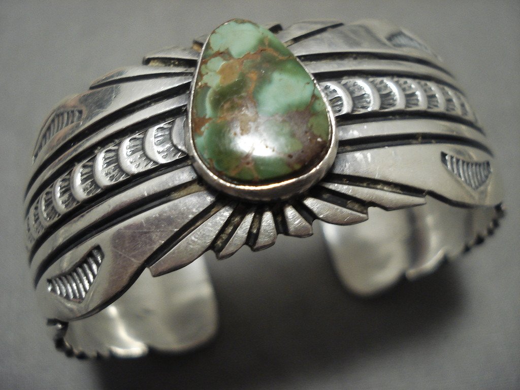 Important Vintage Navajo David Reeves Damale Turquoise Native American ...