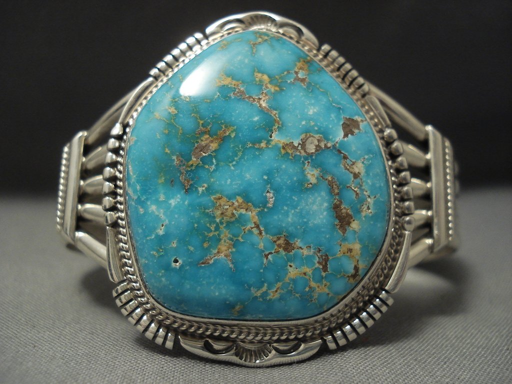 Important Vintage Navajo Jerr Nelson Turquoise Native American Jewelry ...