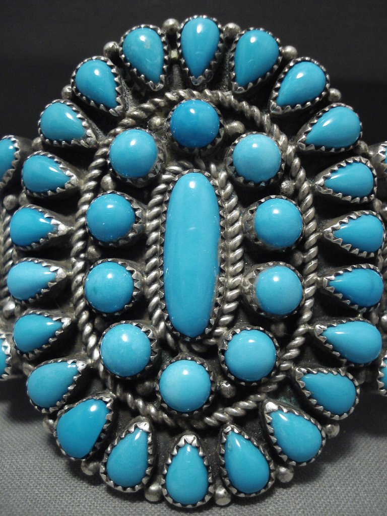 Important Vintage Navajo Timothy Yazzie Sleeping Bty Turquoise Native ...