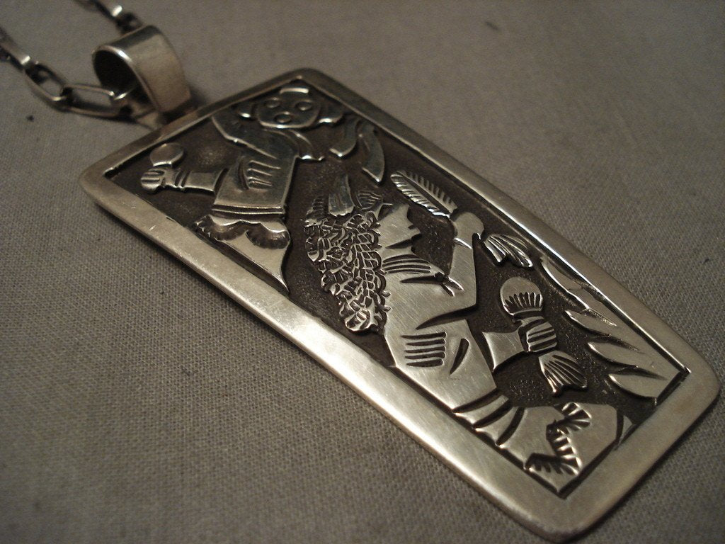 Important Vintage Navajo Tom Jackson Native American Jewelry Silver Mu ...