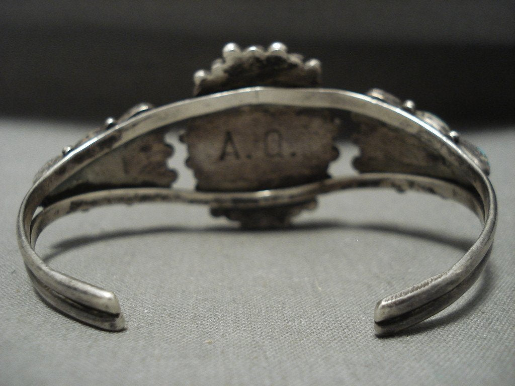 Important Vintage Zuni Alice Quam Turquoise Native American Jewelry Si ...